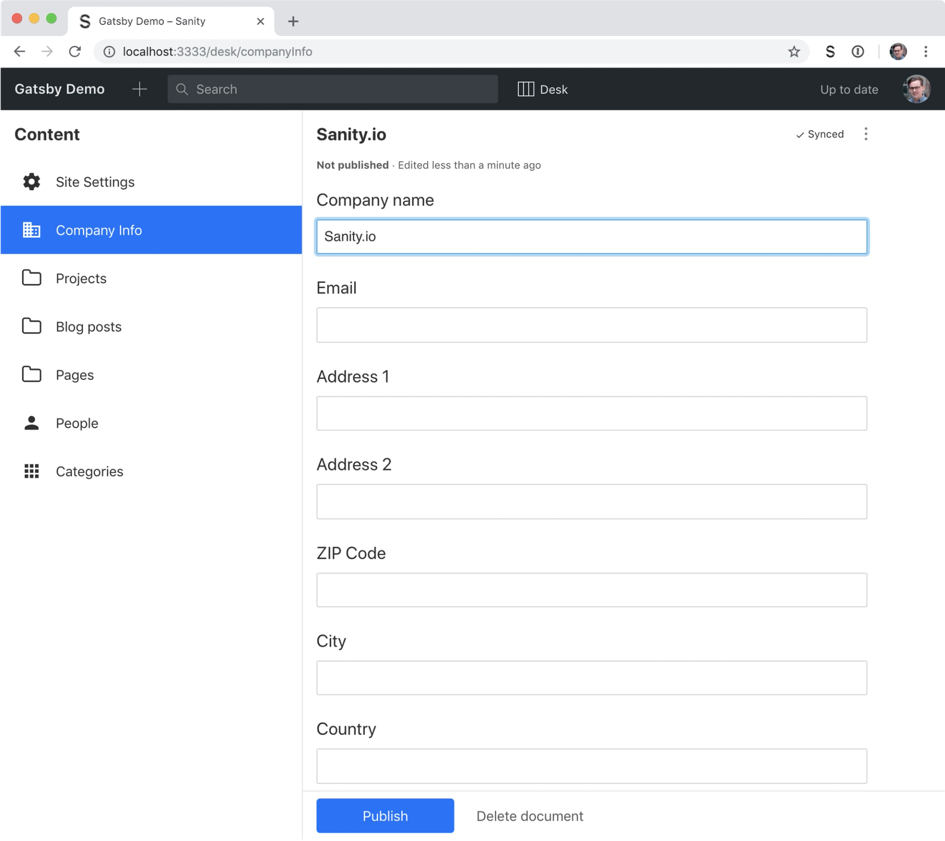 How to quickly set up a Gatsby.js JAMstack website with a headless CMS
