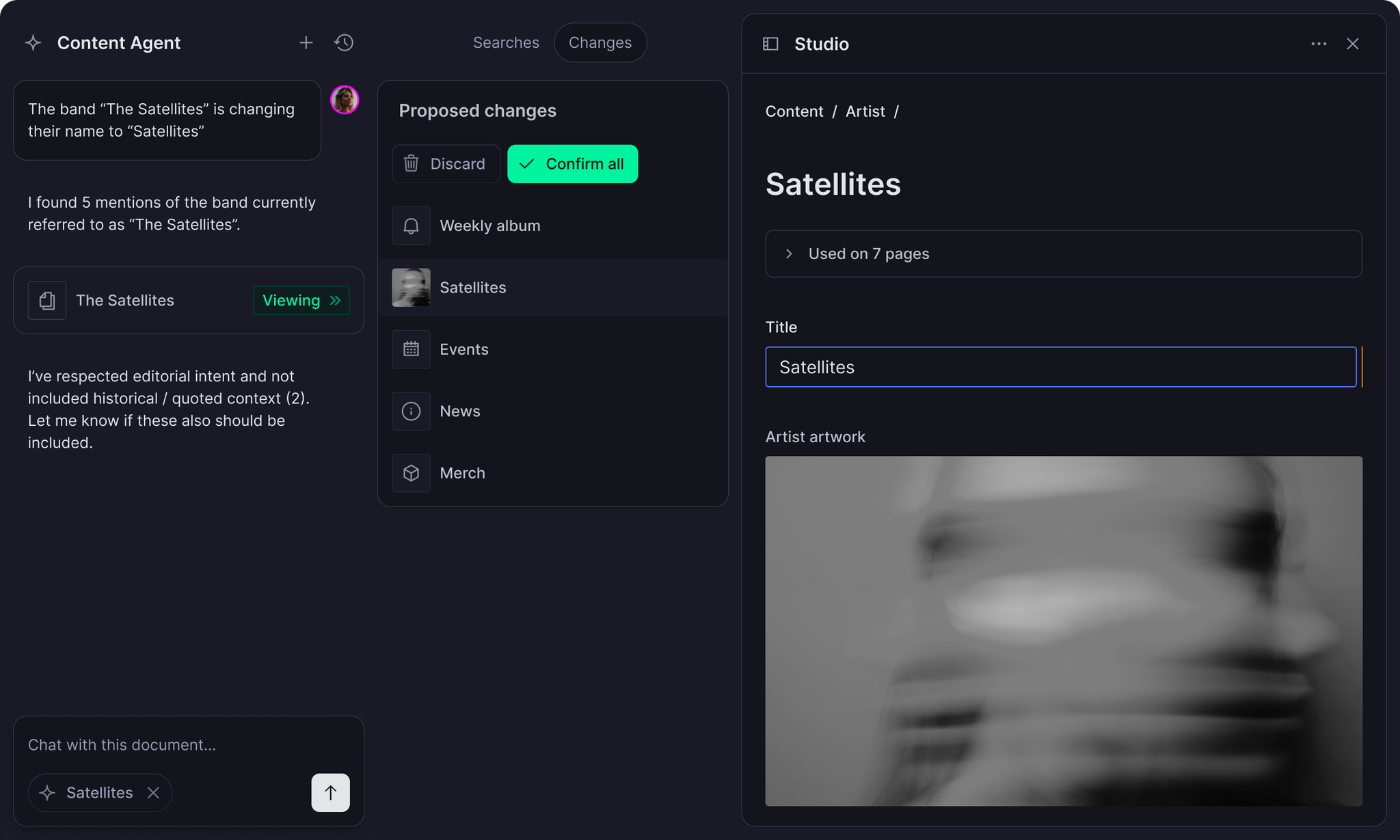 Content Agent: AI-powered content operations at scale | Sanity