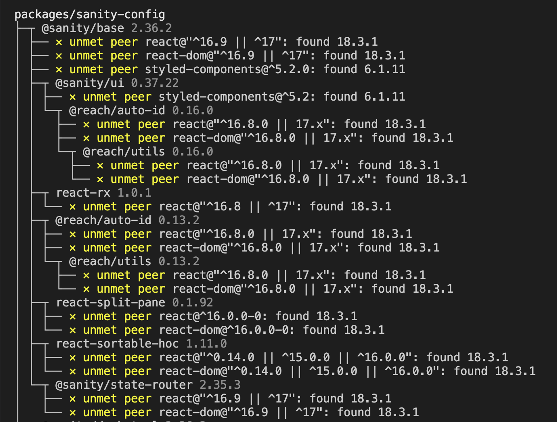 Missing or duplicate context error | Sanity Docs
