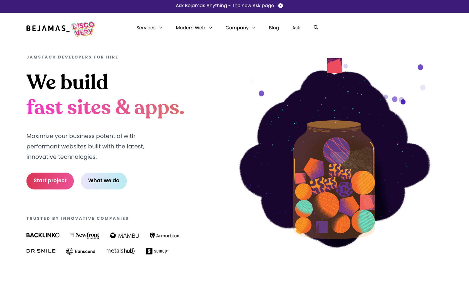 Bejamas – Sanity Agency Partner