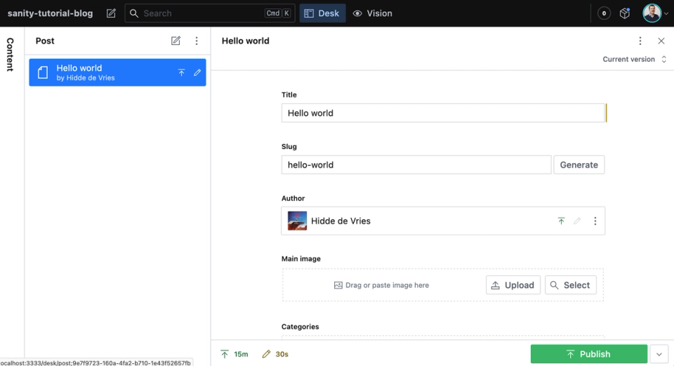Tutorial: Make a blog with Next.js, React, and Sanity