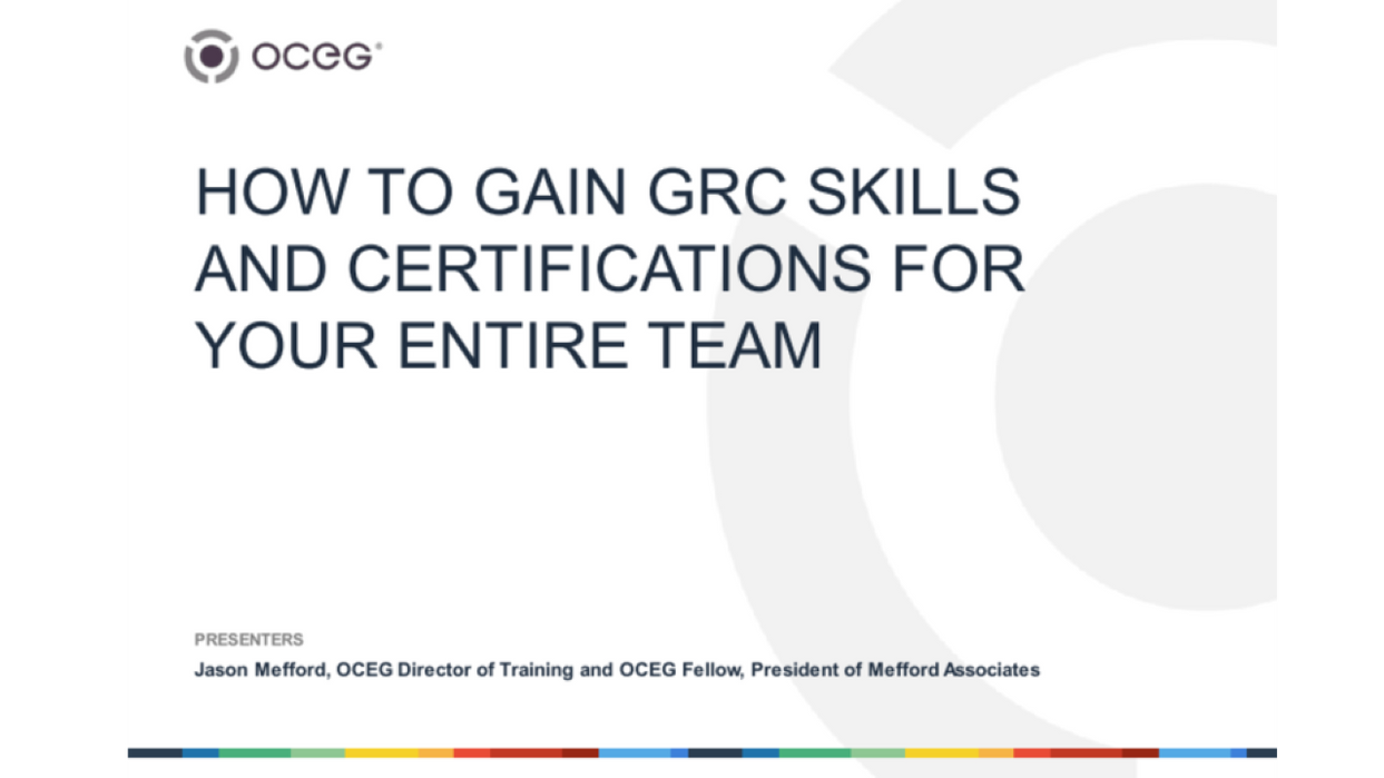 How To Gain Grc Skills And Certifications For Your Entire Team Slide