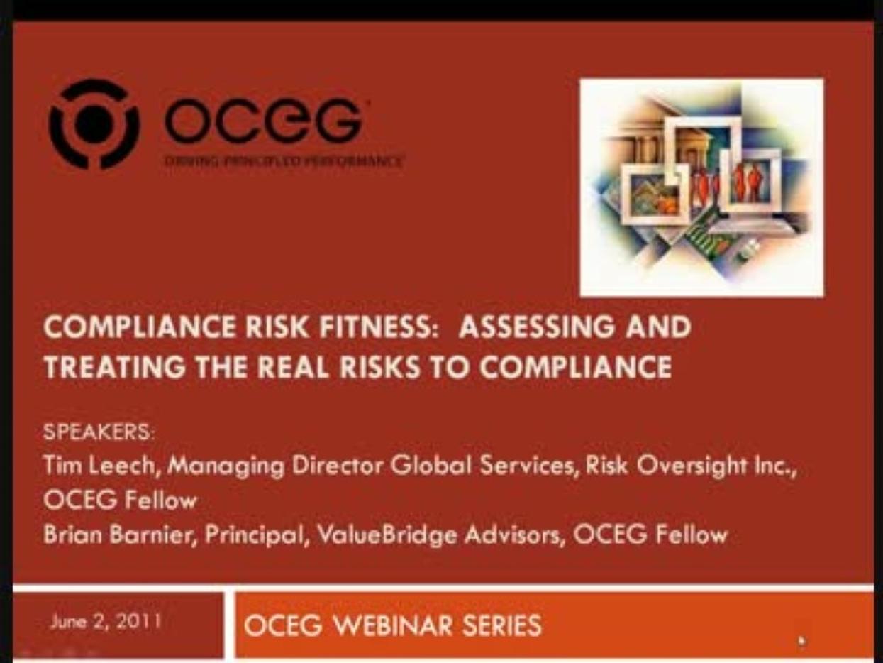 Compliance Risk Fitness Slide Deck - OCEG