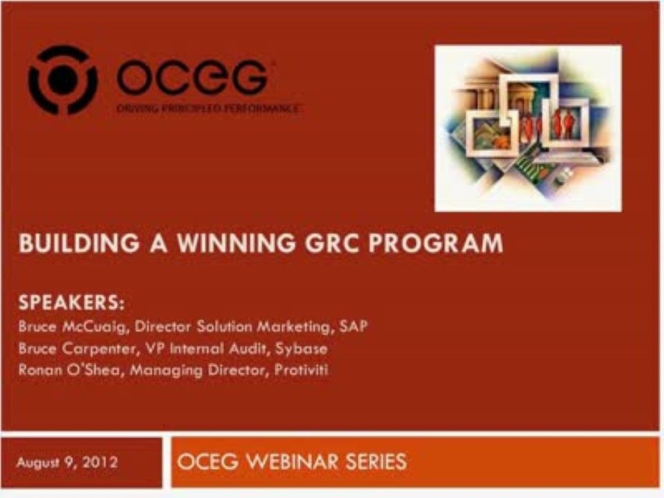Building a Winning GRC Program - OCEG