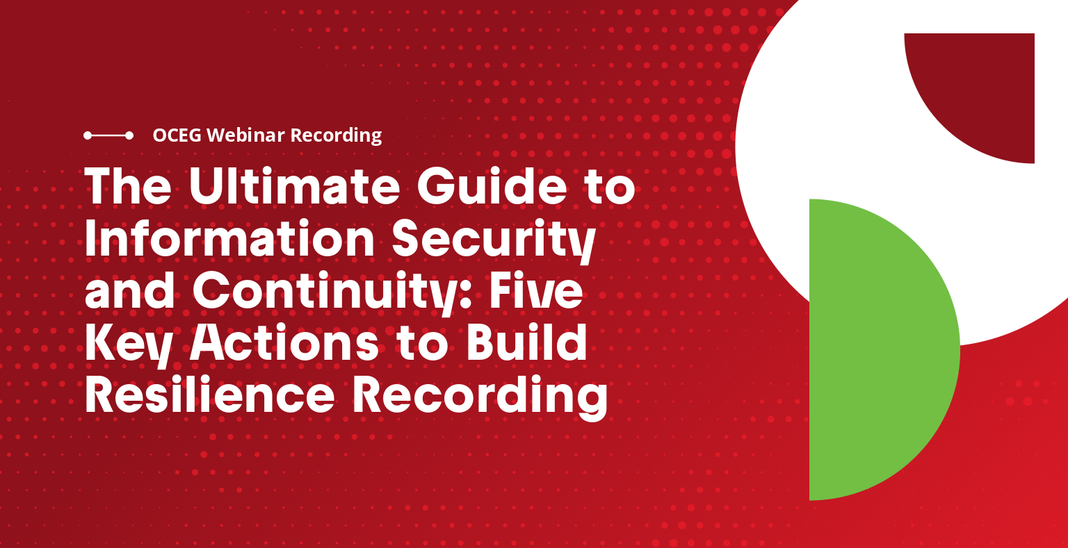 The Ultimate Guide to Information Security and Continuity: Five Key ...