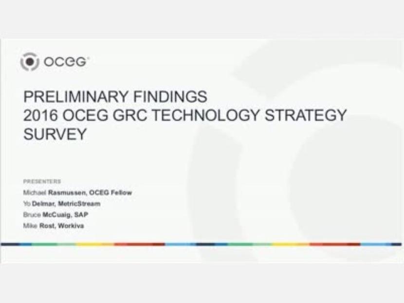 Findings from the OCEG GRC Technology Strategy Survey - OCEG