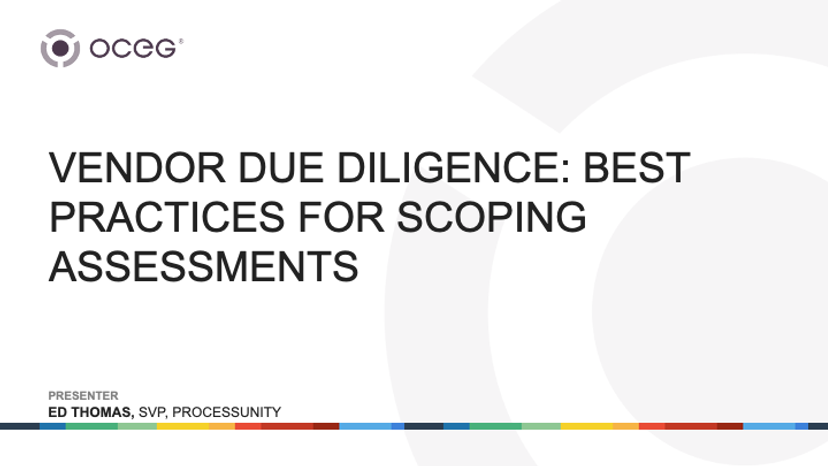 Vendor Due Diligence: Best Practices for Scoping Assessments - OCEG