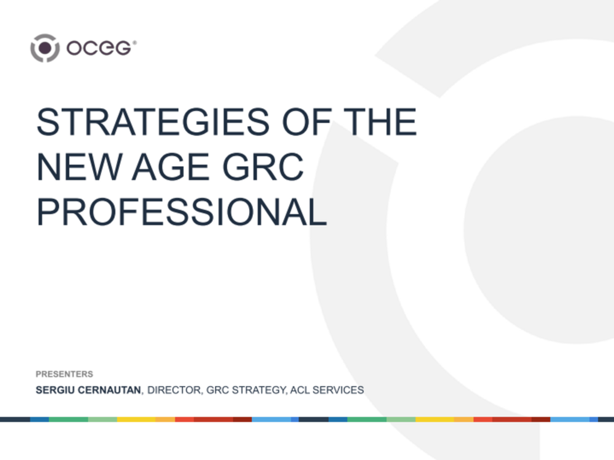 Strategies of the New Age GRC Professional Slide Deck - OCEG