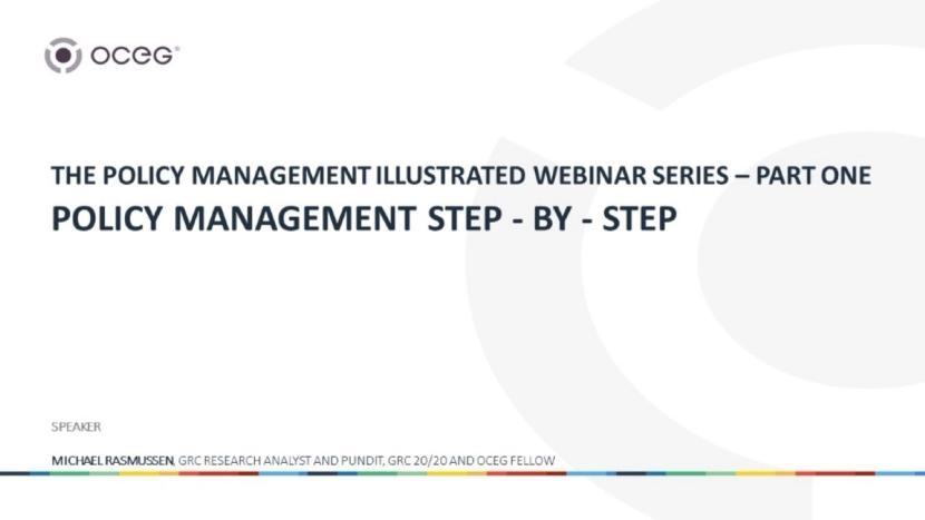 Policy Management Step - By - Step - OCEG