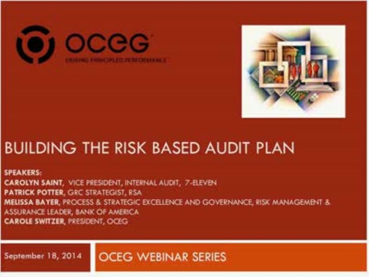 Building the Risk Based Audit Plan - OCEG