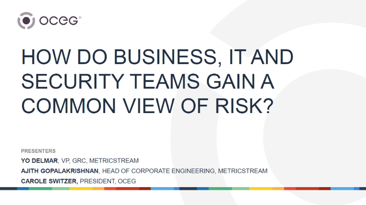 How do Business, IT and Security Teams Gain a Common View of Risk ...