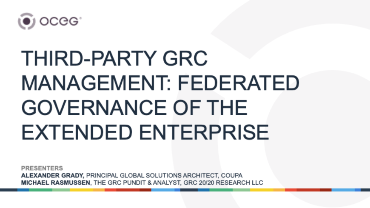 Third-Party GRC Management: Federated Governance of the Extended ...