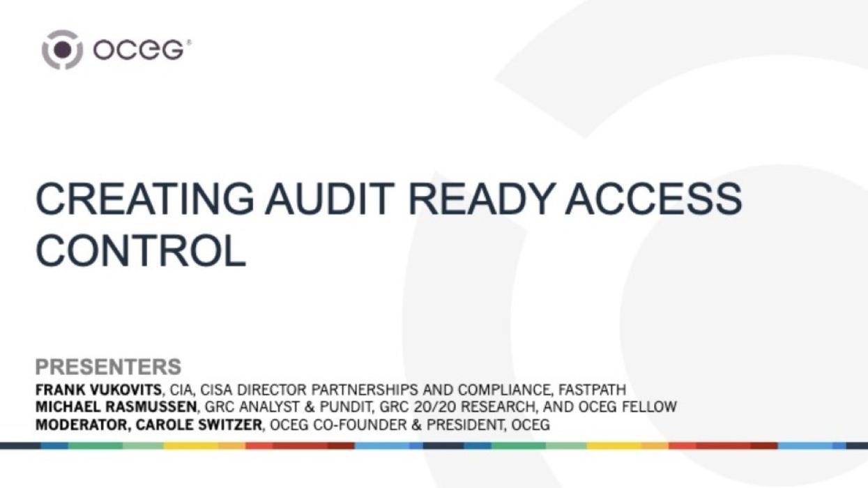 Creating Audit Ready Access Control - OCEG