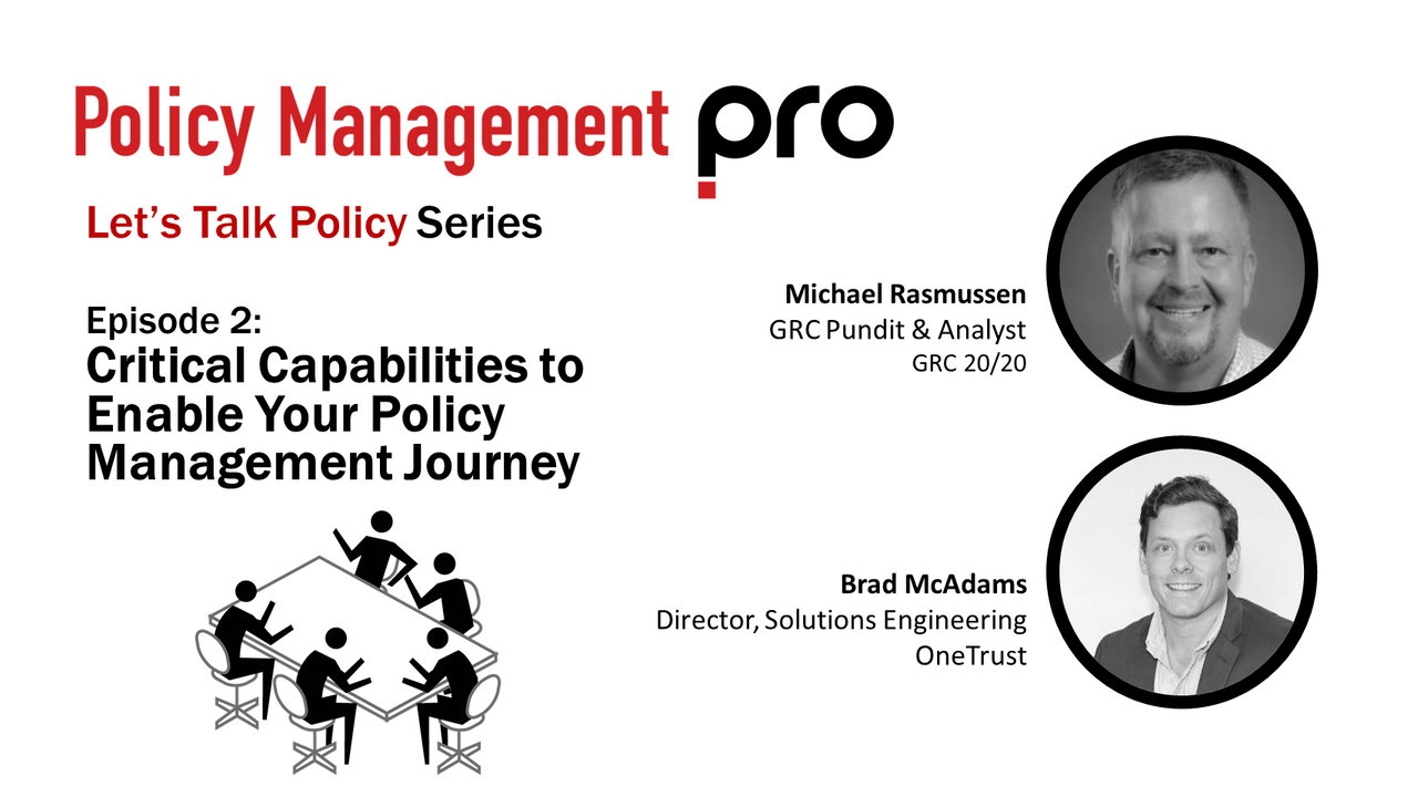 Critical Capabilities to Enable Your Policy Management Journey - OCEG