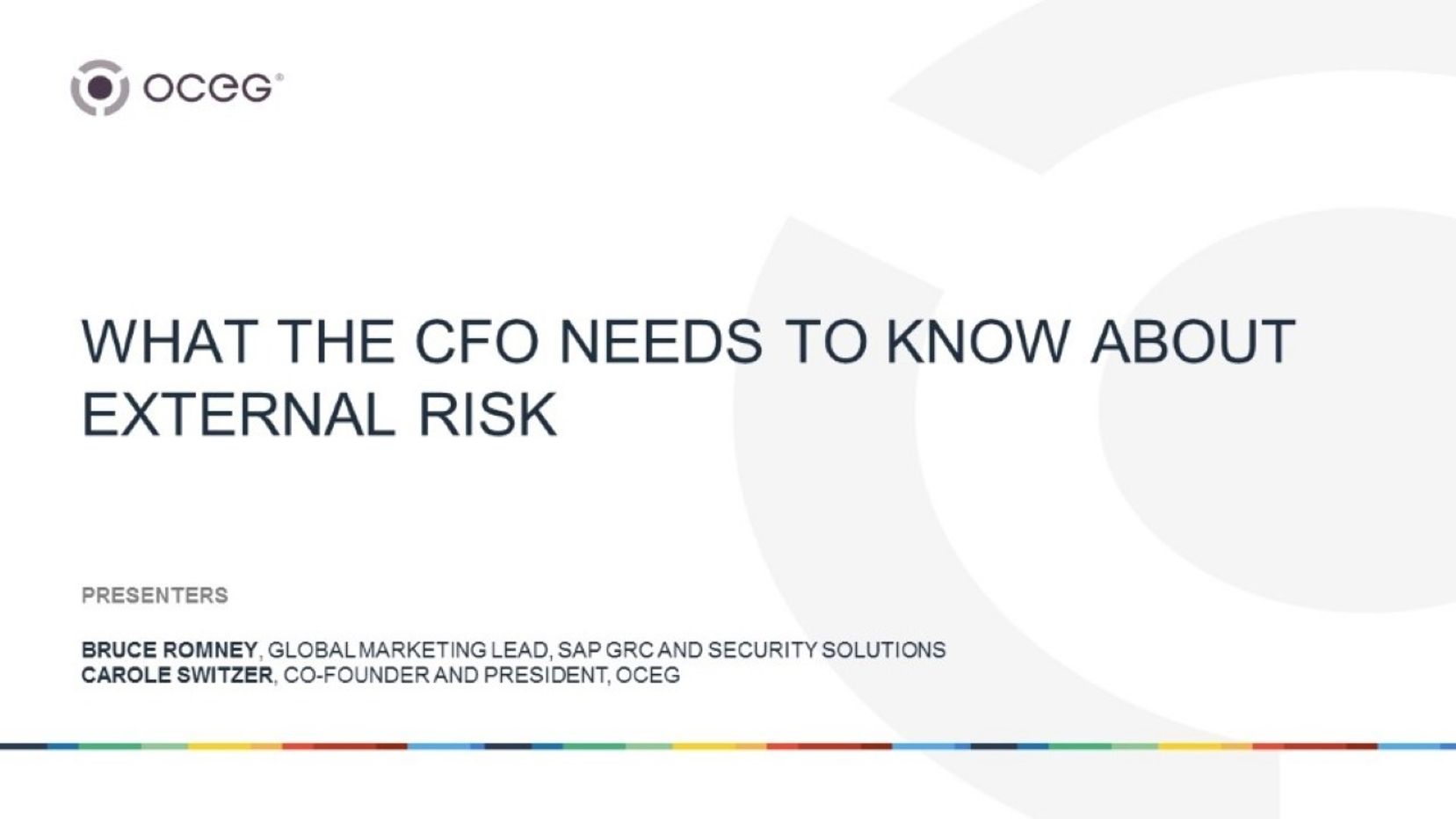What the CFO Needs to Know About External Risk - OCEG