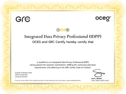 Integrated Data Privacy Professional (IDPP™) - OCEG