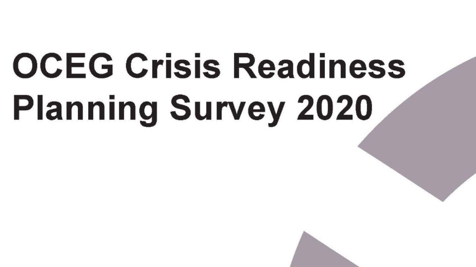 OCEG Crisis Readiness Survey 2020 - OCEG