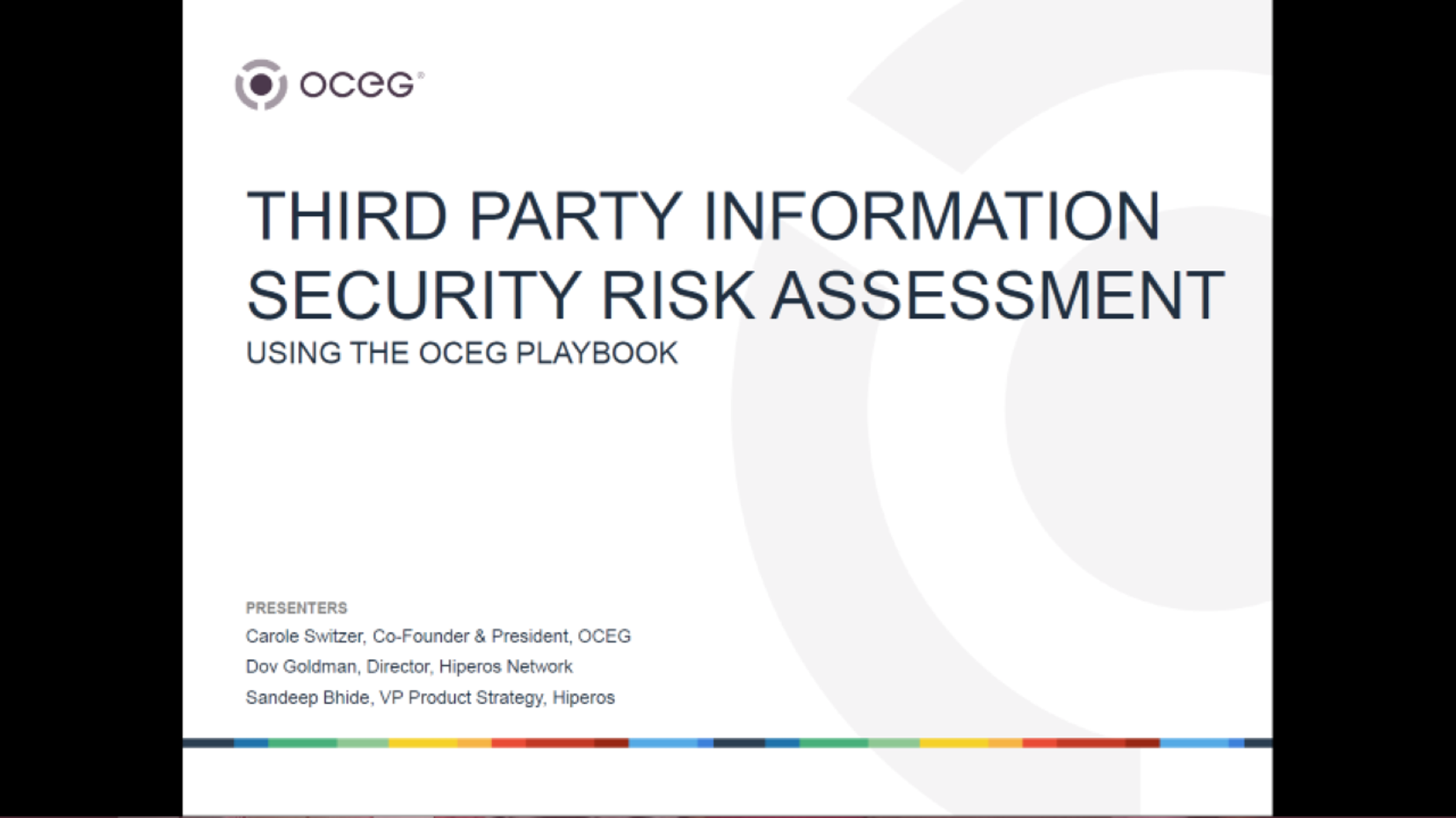 Tools for Assessing Third Party Info Security Risk Using the New OCEG Playbook - OCEG