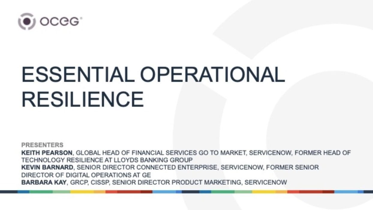 Essential Operational Resilience - OCEG