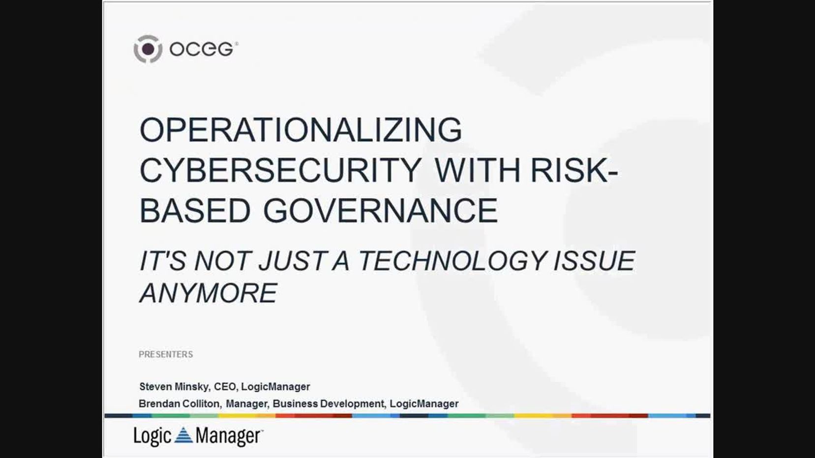 Operationalizing Cybersecurity with Risk-Based Governance - OCEG