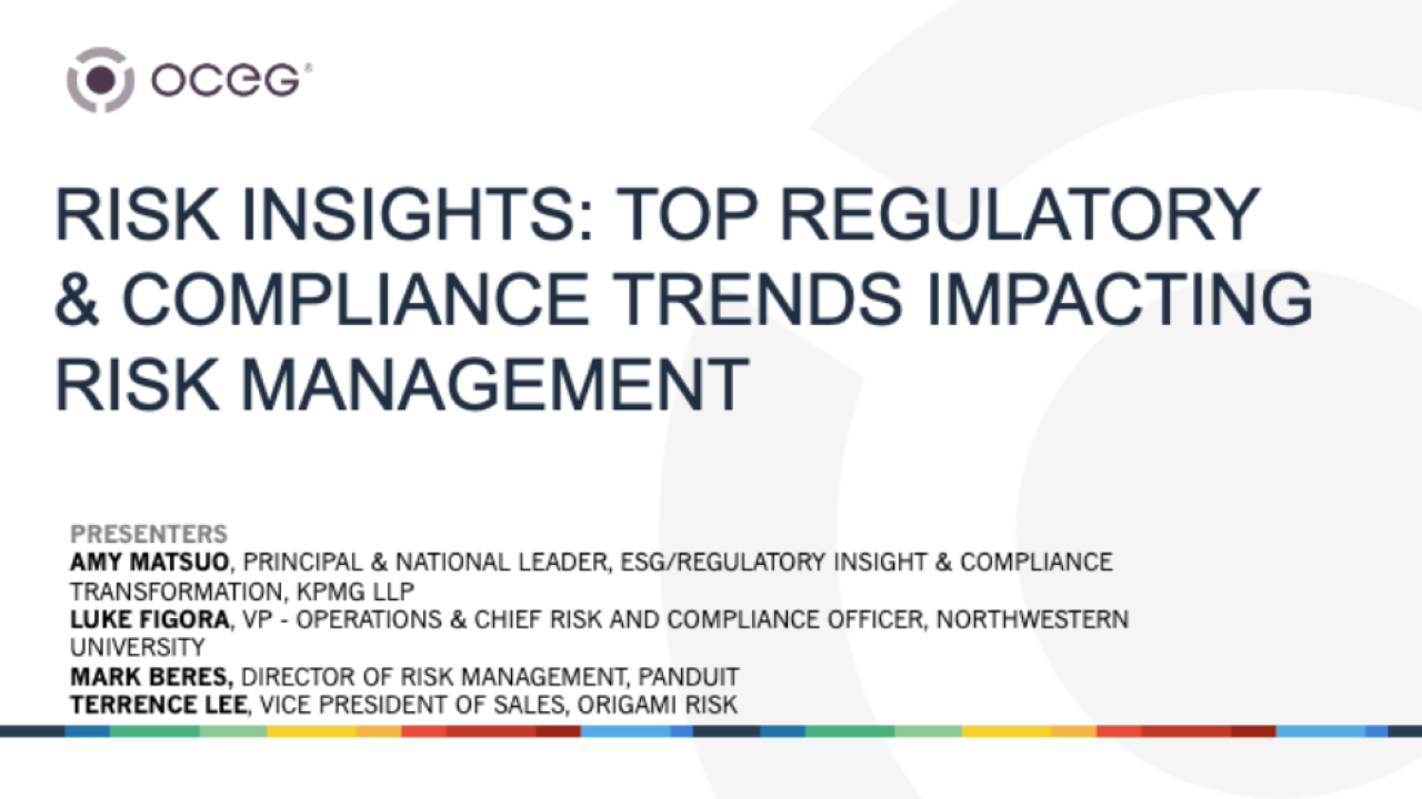Risk Insights: Top Regulatory & Compliance Trends Impacting Risk ...