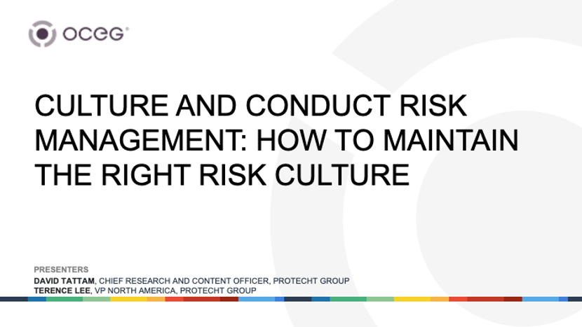 Culture and Conduct Risk Management: How to Maintain the Right Risk ...
