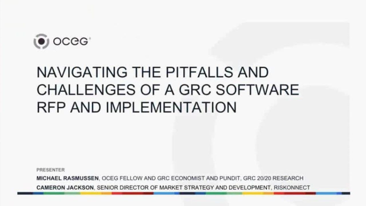 Navigating the Pitfalls and Challenges of a GRC Software RFP and Implementation - OCEG