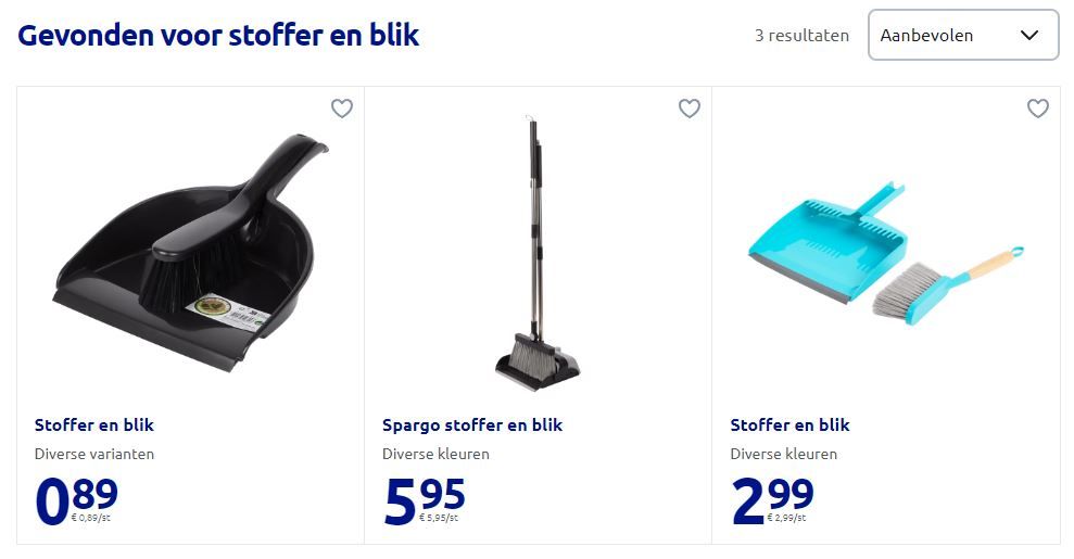 Huishoudfavorieten Action: stoffer en blik - Makeover.nl