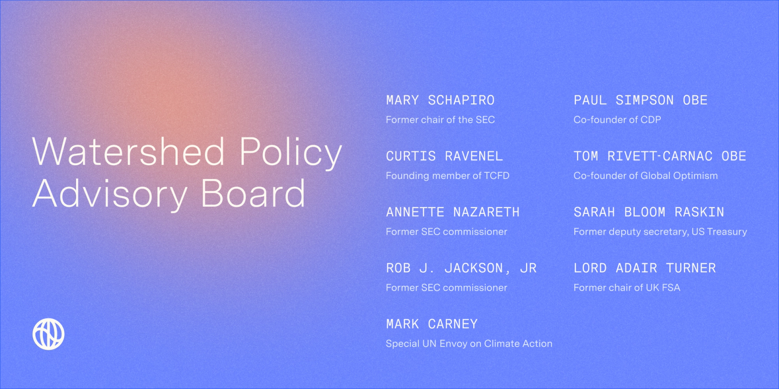 Introducing the Watershed Policy Advisory Board – Watershed Blog