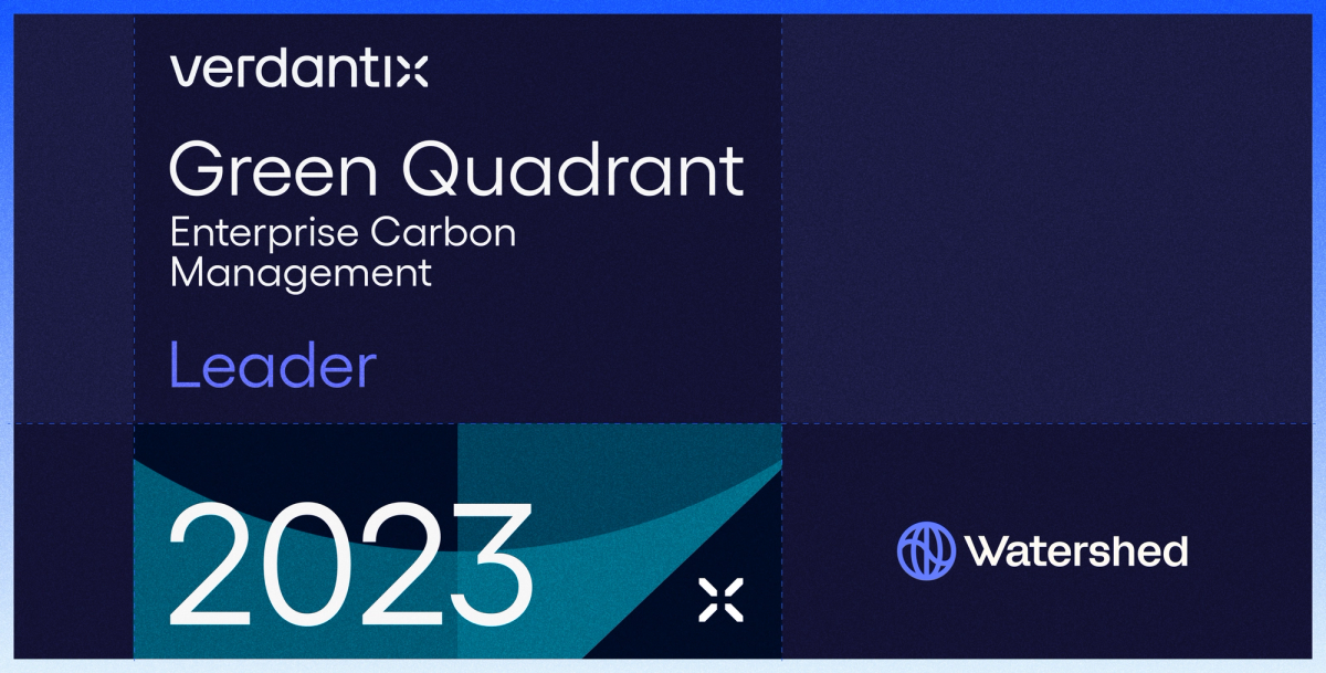 Watershed named a 2023 leader in enterprise carbon management by ...