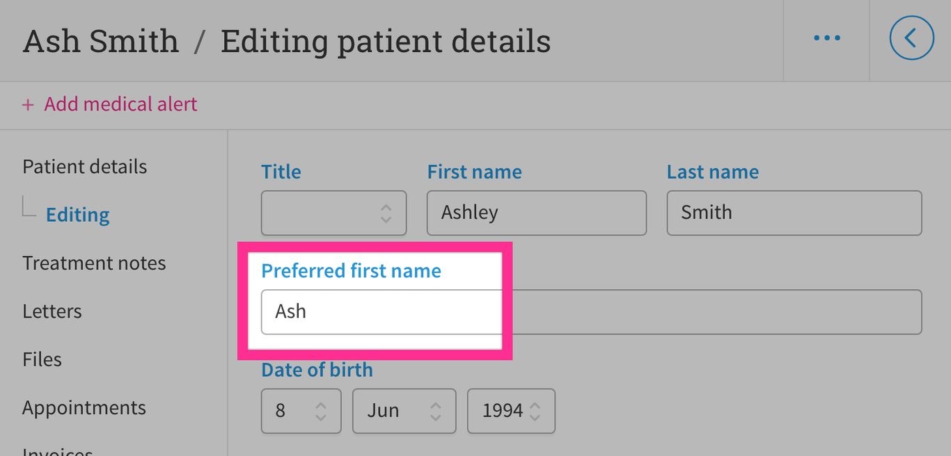 Preferred first names for patients are HERE!
