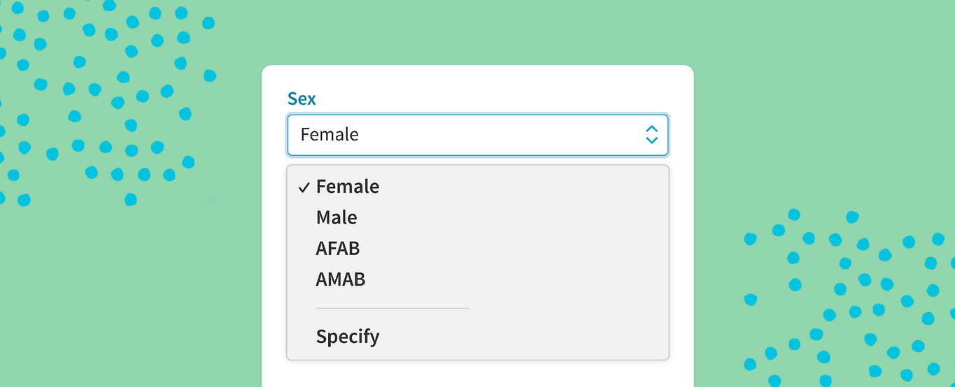 Changes to default sex options in Cliniko