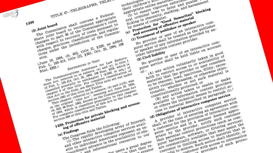 Section 230 Reform Naysayers Ignore Clear Problems Online-and the Clear ...