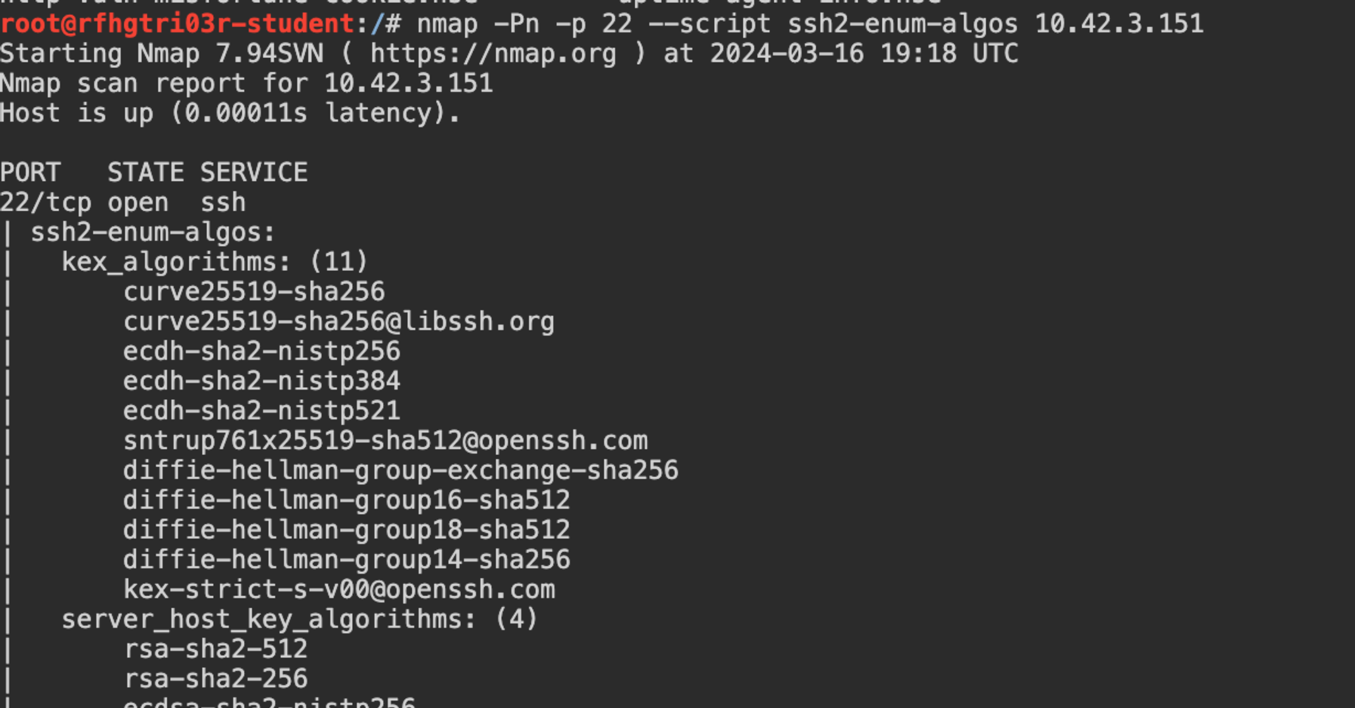 Auditing SSH settings with Nmap | Cryptography | Hakatemia