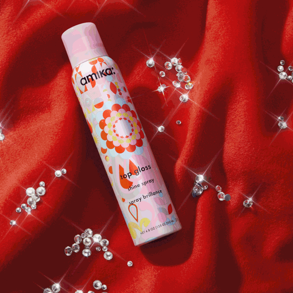 shine bright with top gloss shine spray | amika