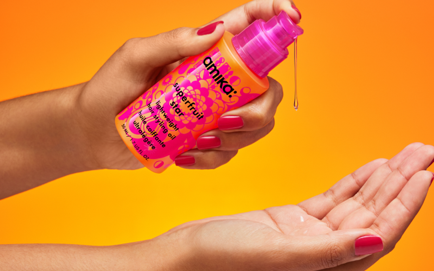 meet NEW superfruit star lightweight styling oil | amika