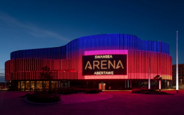 Long Range Pixel Control at Swansea Arena - Advatek