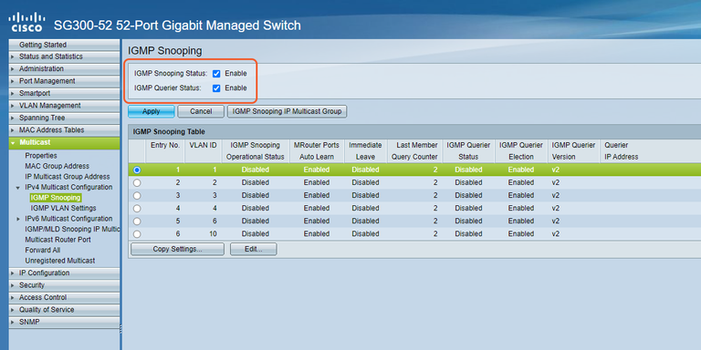 IGMP snooping guide & network configuration - Advatek