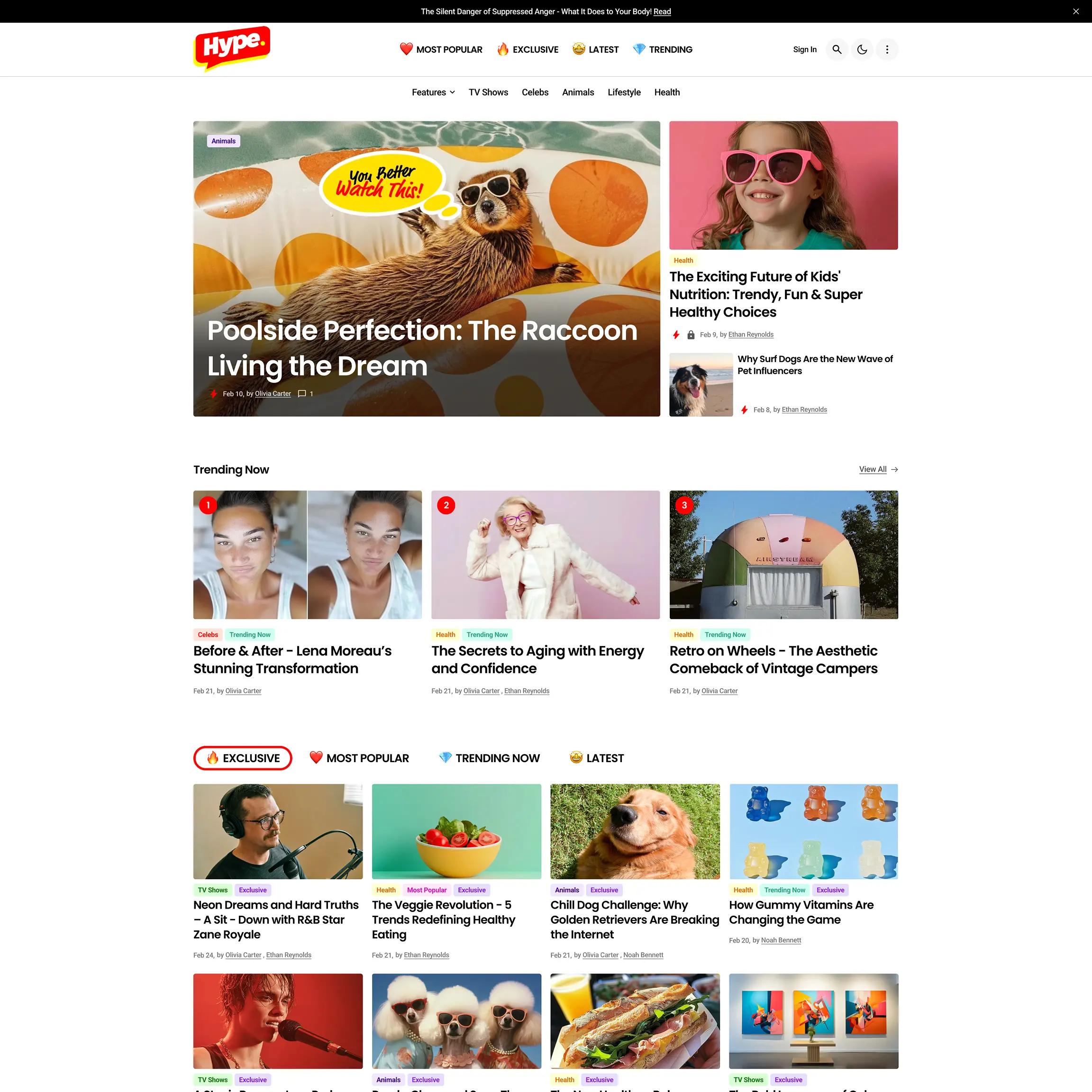 Hype - Ghost Theme for Viral Blogging | High Five Themes