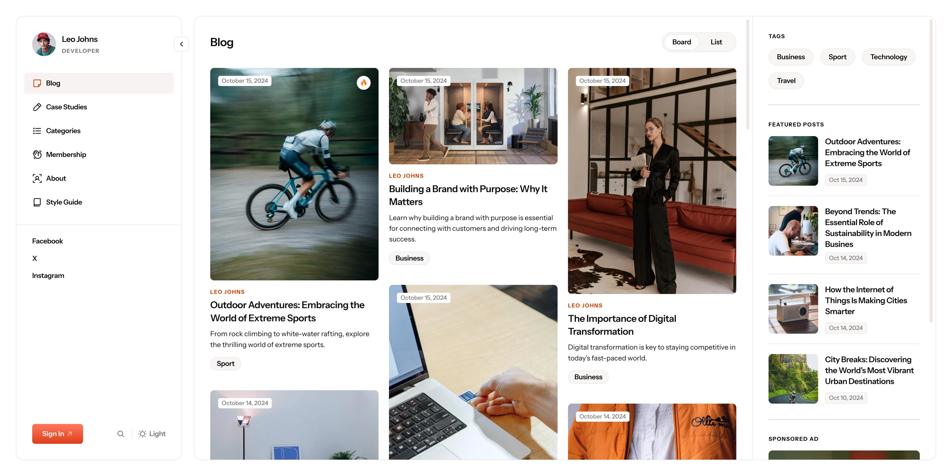 Principle Ghost Theme – Seamless, Reload-Free Blogging Experience ...