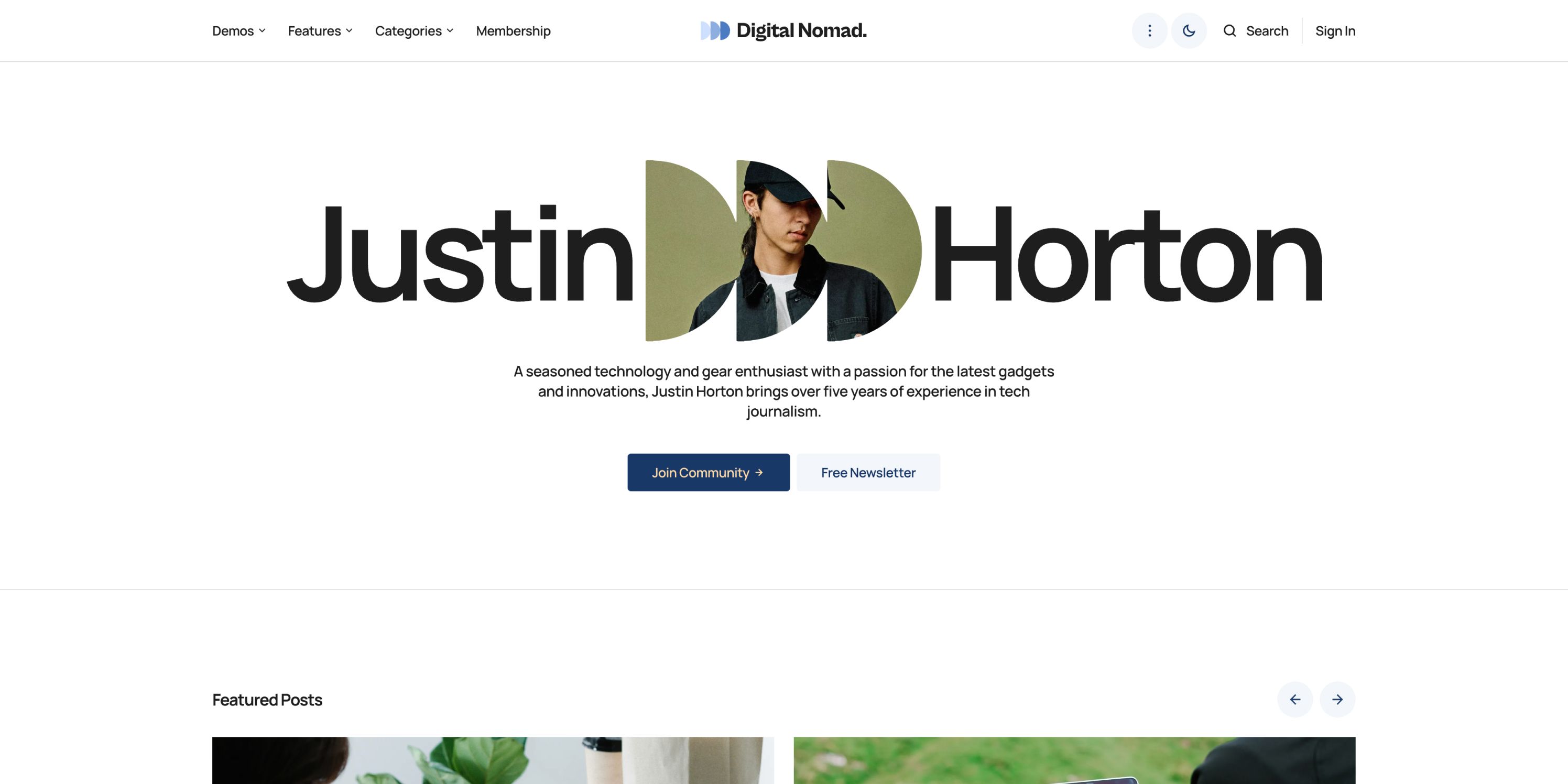 Digital Nomad - High-End Ghost Theme for Standout Blogging | High Five Themes