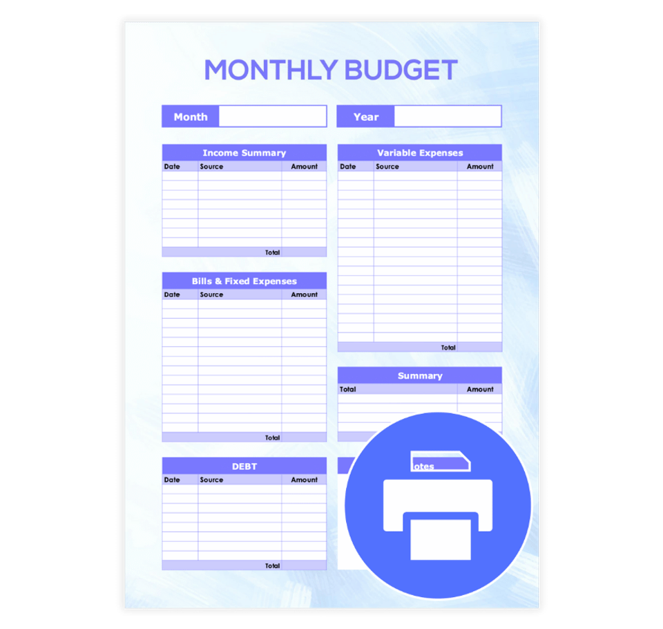 Free Budget Templates | Manage Your Finances