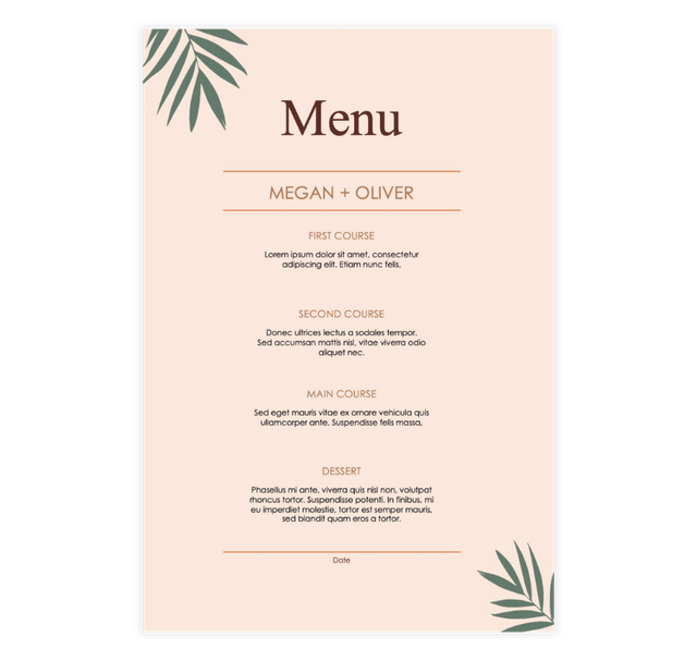 Free Menu Templates