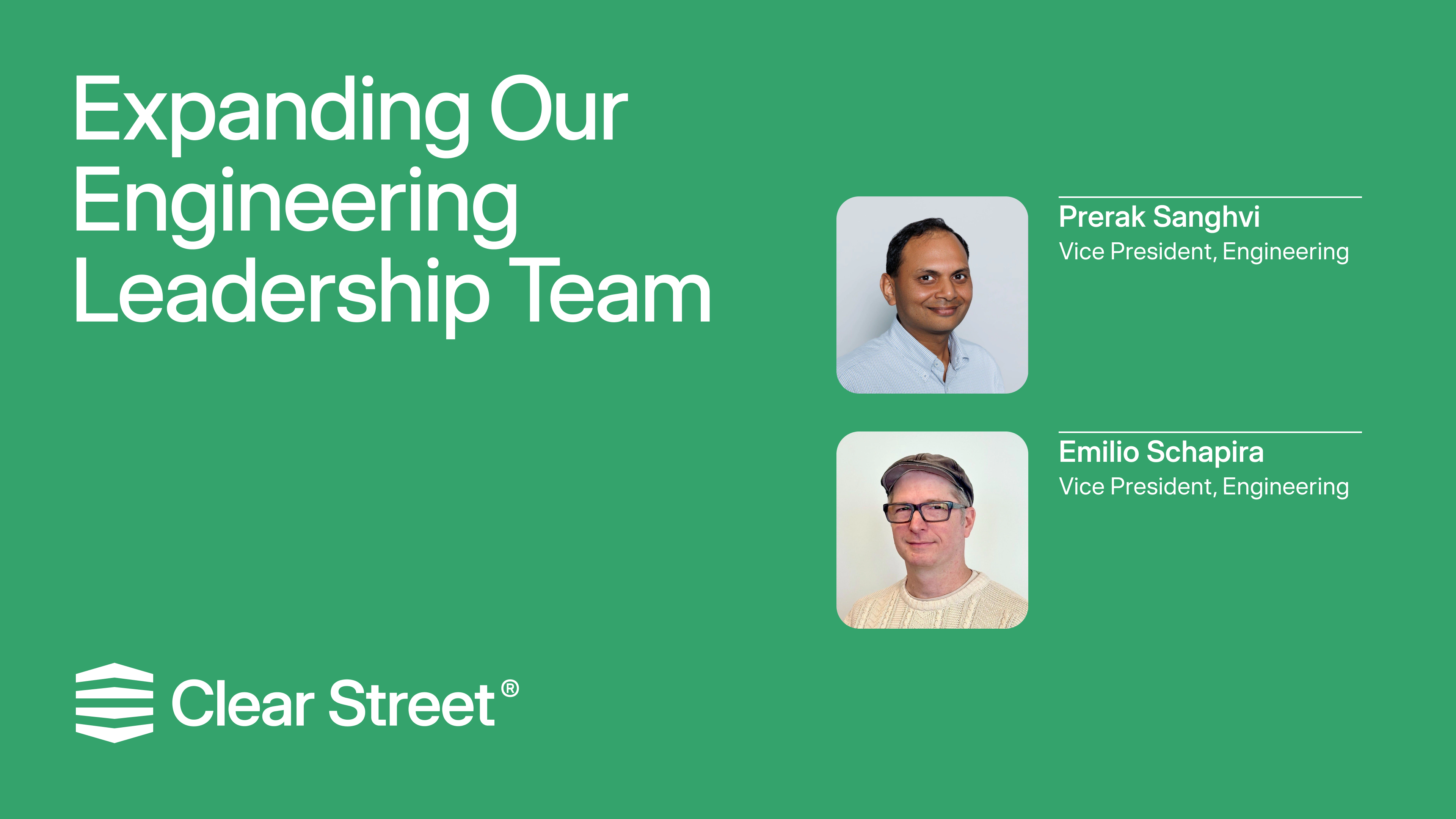 Expanding Our Engineering Leadership Team | Clear Street — Speed ...