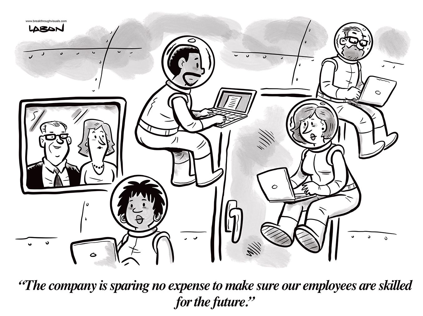Cartoon Coffee Break: Upskilling for the future of work