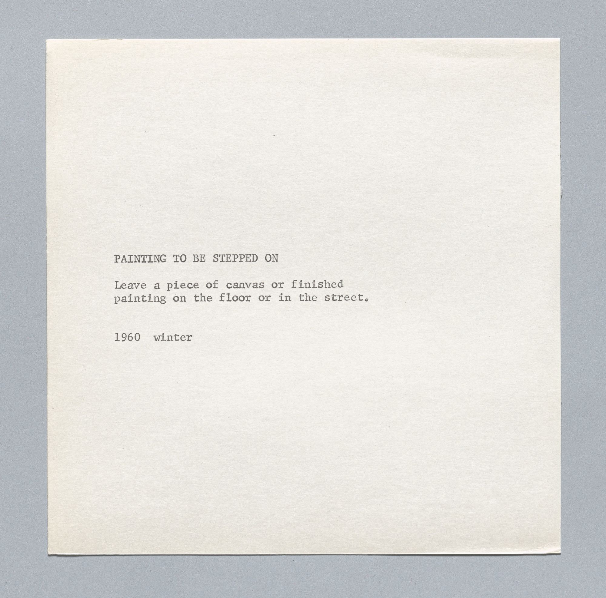 Yoko Ono’s 22 Instructions for Paintings | Magazine | MoMA