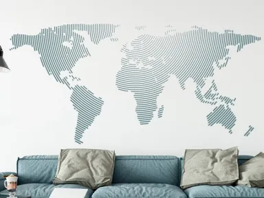 Sticker Mappemonde Circulaire - Magic Stickers