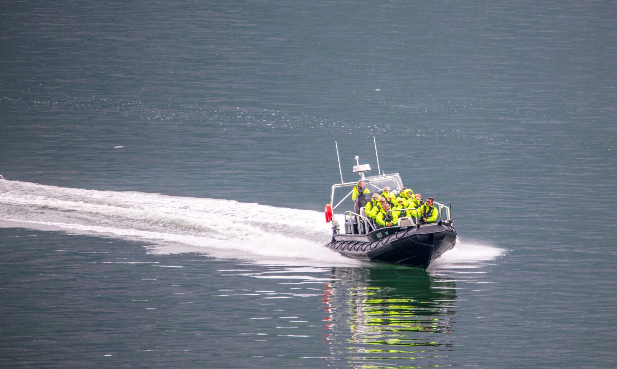 Fjord safari with RIB-boat on the Hardangerfjord, Eidfjord, Norway