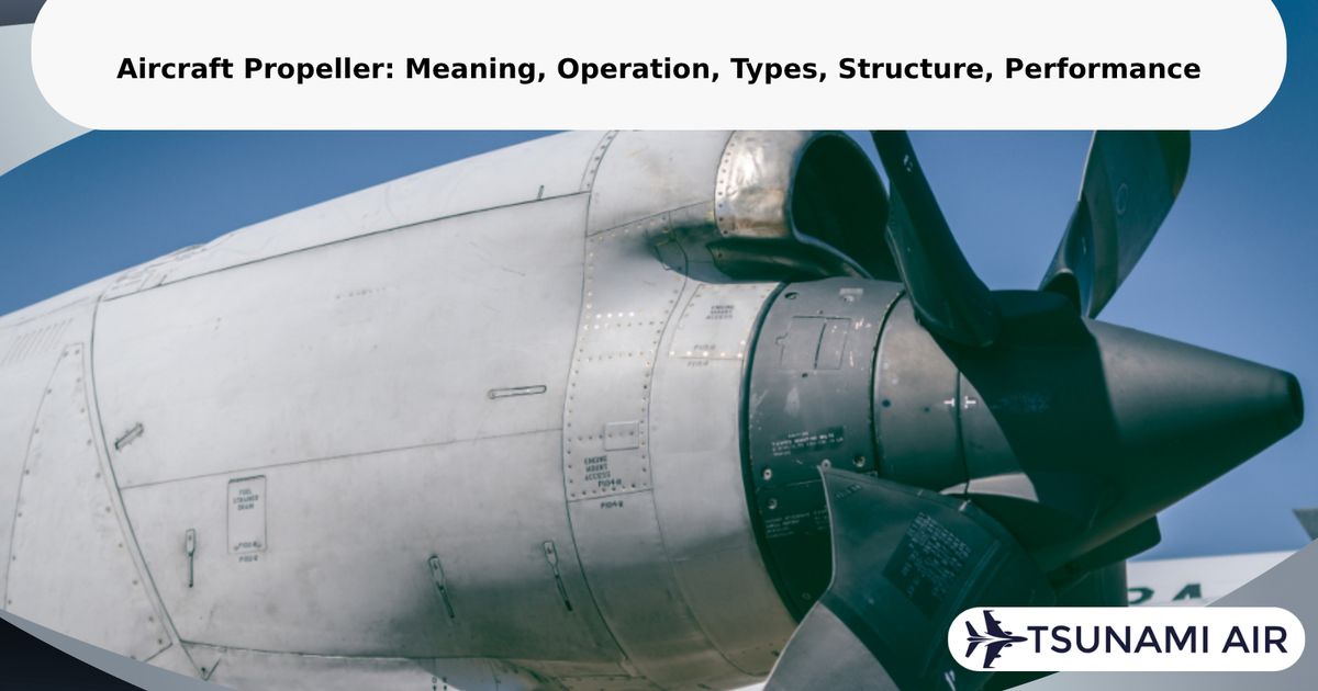 Aircraft Propeller: Meaning, Operation, Types, Structure, Performance