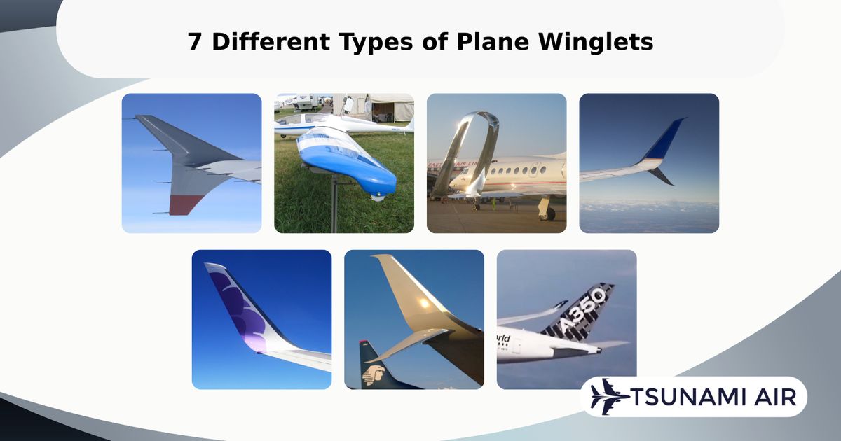 7 Different Types of Plane Winglets